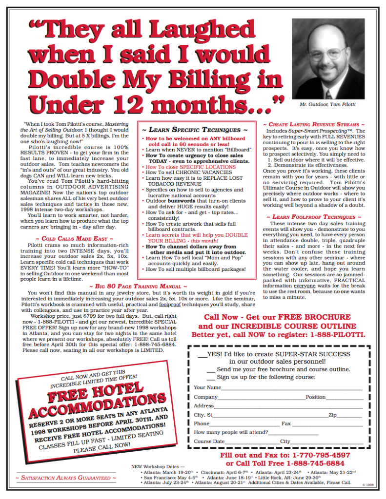 Full Page Direct Selling Ad - Jeffrey Dobkin