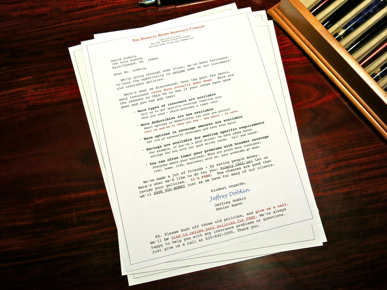 Direct Mail - The art of a direct mail letter - Jeffrey Dobkin